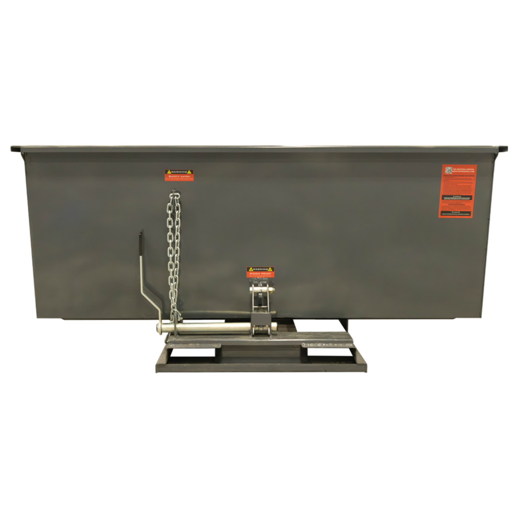Low Profile Dumping Hopper | 2 Yard Heavy Duty Steel Hopper - Hoppers ...