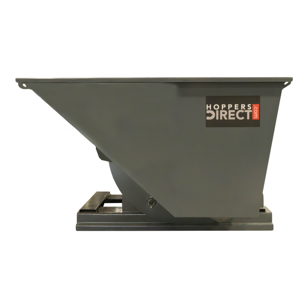 Low Profile Dumping Hopper | 2 Yard Heavy Duty Steel Hopper - Hoppers Direct